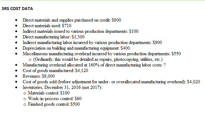 Solved 1. Show posted T-accounts for all inventories, Cost | Chegg.com