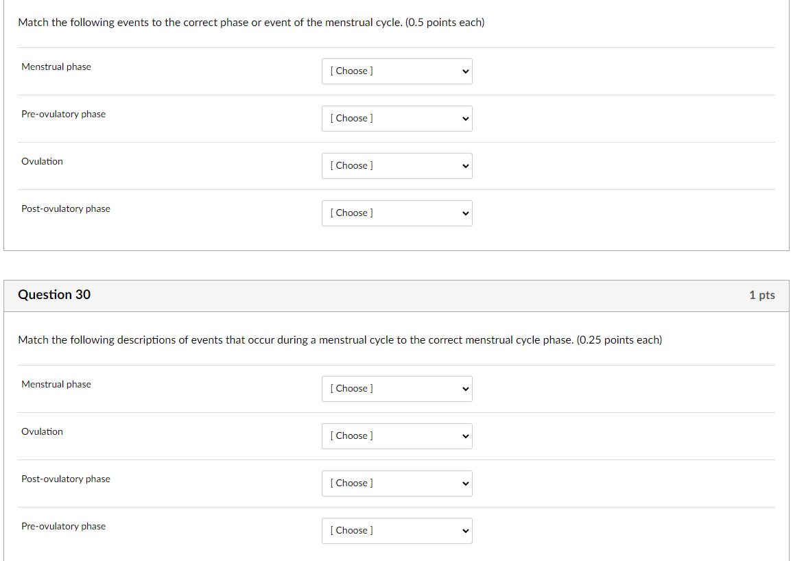 Match the following events to the correct phase or | Chegg.com