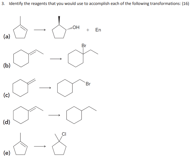 Solved 1. Draw a mechanism for each of the following | Chegg.com
