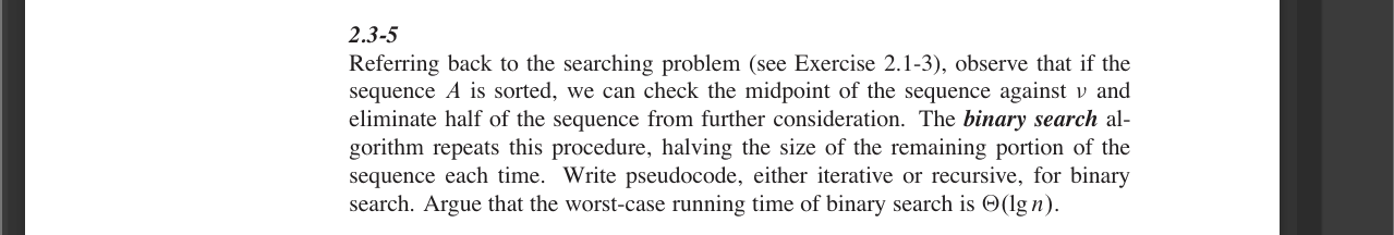 Referring back to the searching problem (see Exercise | Chegg.com