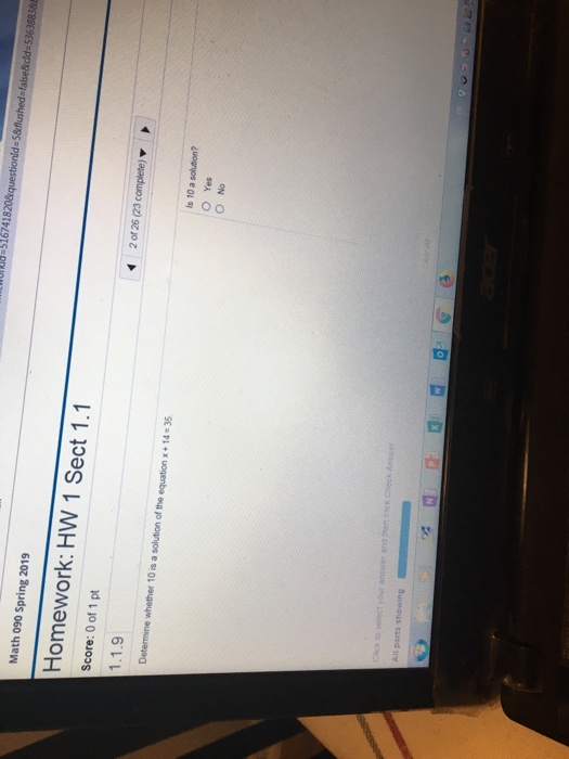 Solved Math 090 Spring 2019 Homework: HW 1 Sect 1.1 Score: 0 | Chegg.com