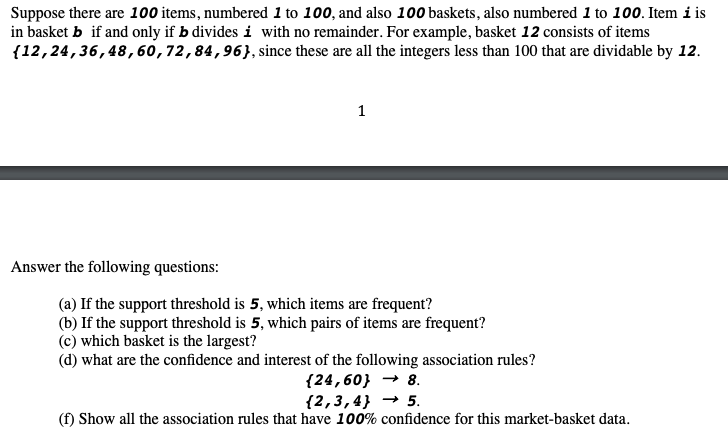 Solved Suppose there are 100 items, numbered 1 to 100, and | Chegg.com