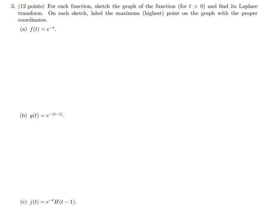 Solved 3. (12 points) For each function, sketch the graph of | Chegg.com