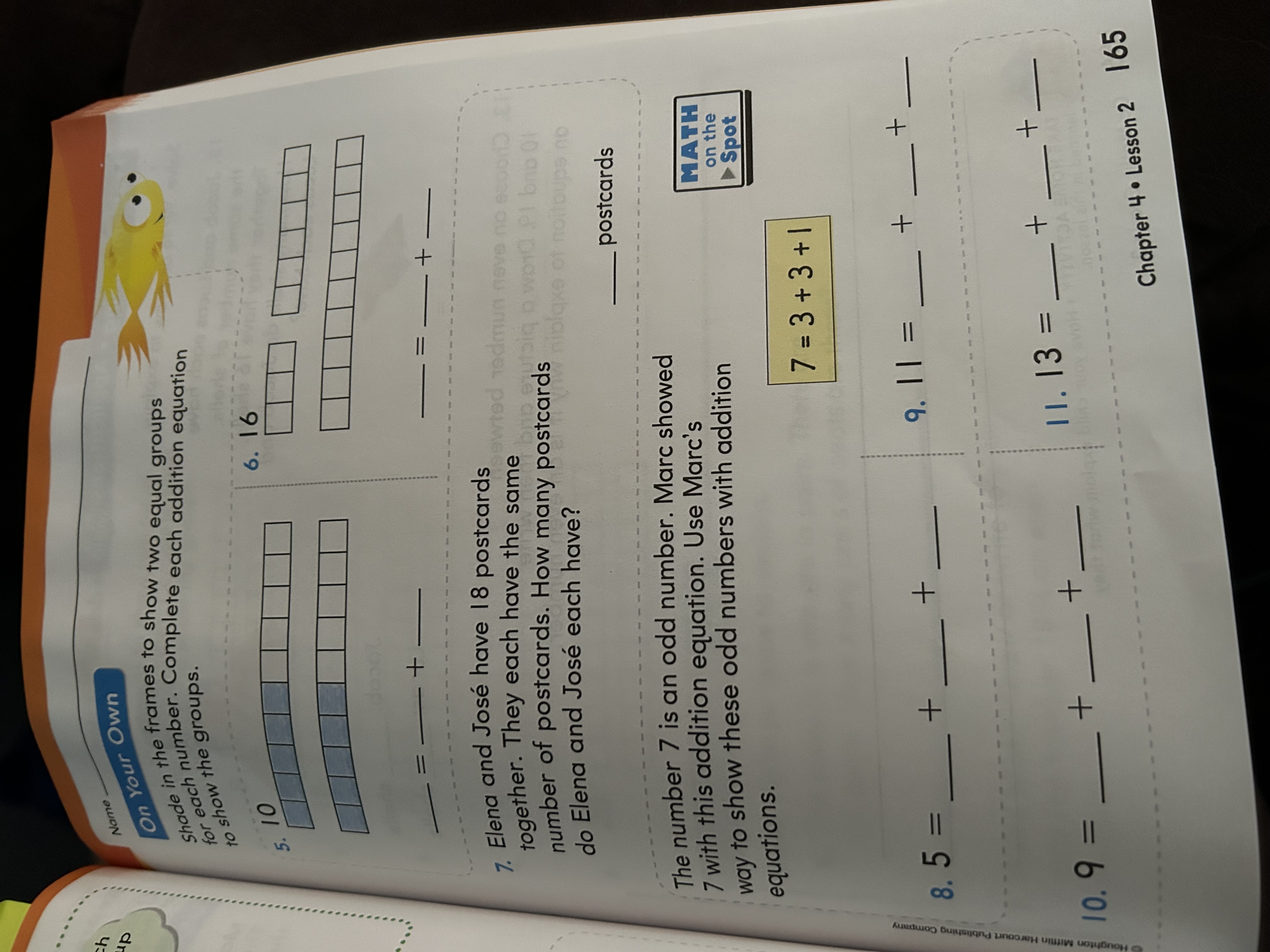 Solved shade in the frames to show two equal groups for each | Chegg.com