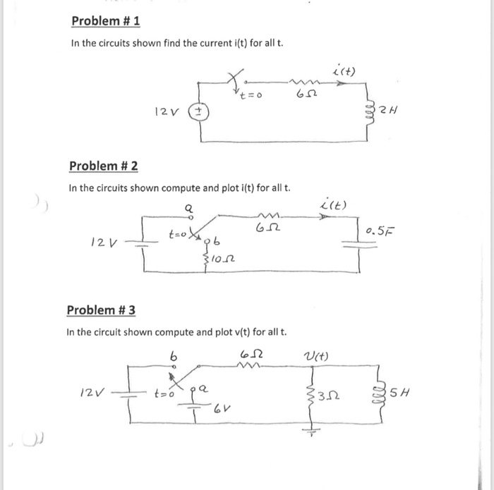 Solved Problem # 1 In the circuits shown find the current | Chegg.com