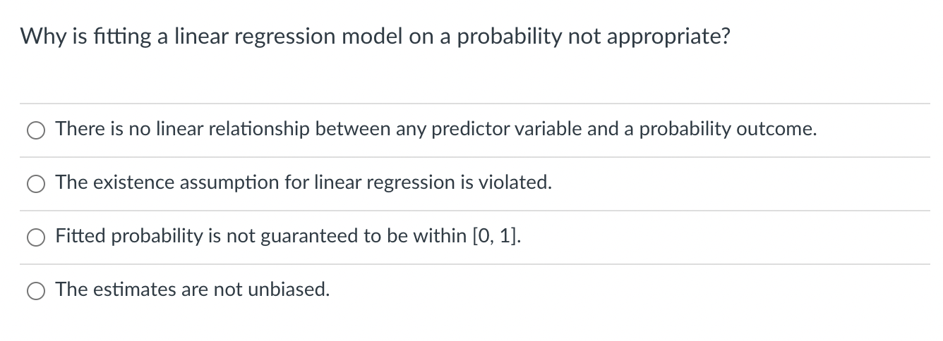 Solved Why is fitting a linear regression model on a | Chegg.com