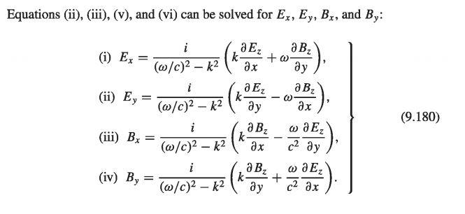 Solved In our discussion of the TE models (Ez ≡ 0) of the | Chegg.com