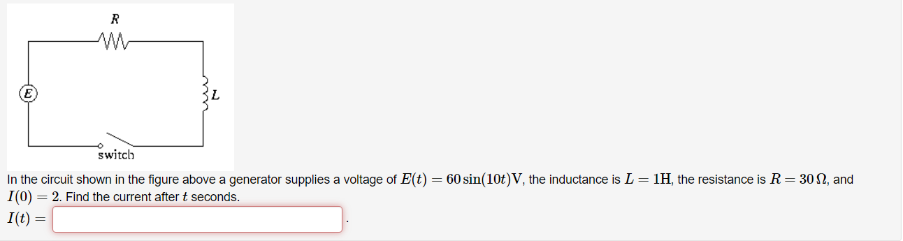 Solved R E switch In the circuit shown in the figure above a | Chegg.com