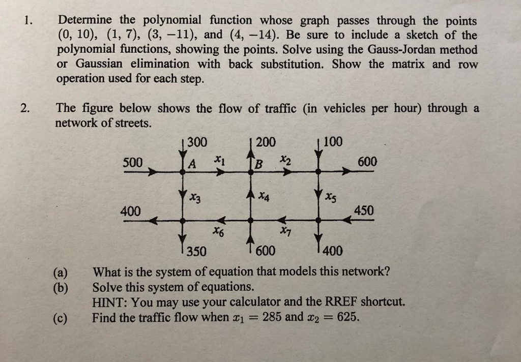 Solved 1. Determine the polynomial function whose graph | Chegg.com