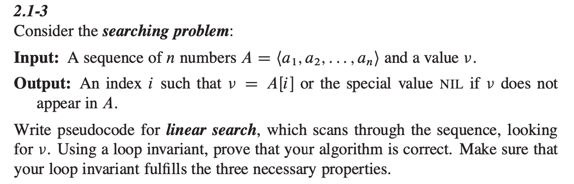 Solved 2. Pseudocode and Loop Invariant: (20 points) | Chegg.com