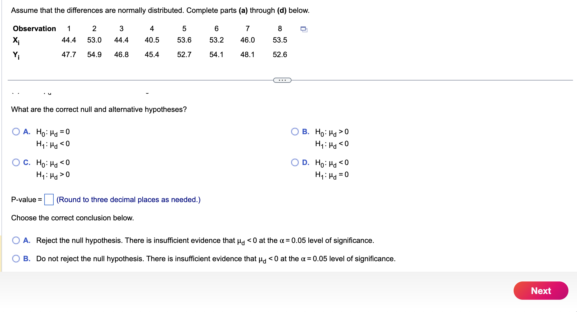 Solved Assume that the differences are normally distributed. | Chegg.com