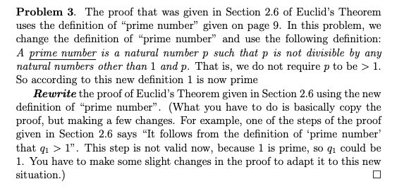 Solved Problem 3. The proof that was given in Section 2.6 of | Chegg.com