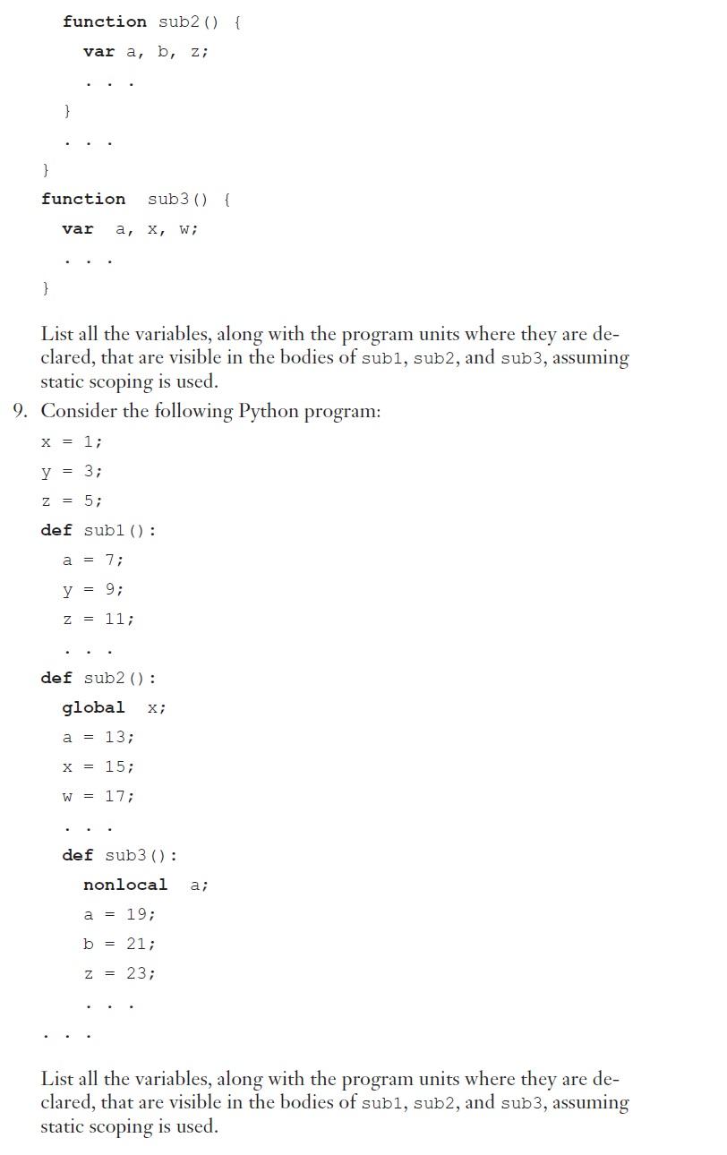 Solved Function Sub2 Var A B Z Function Sub3 