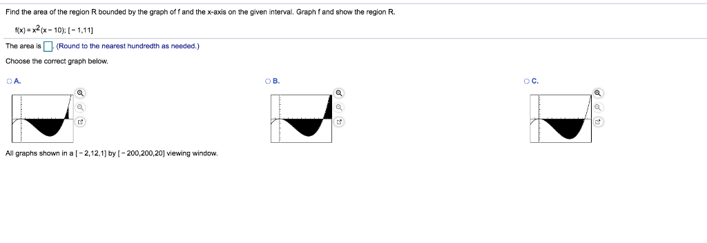 Solved Find the area of the region R bounded by the graph of | Chegg.com