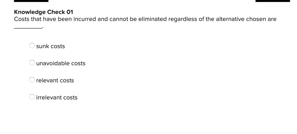 Solved Knowledge Check 01 Which of the following is the | Chegg.com