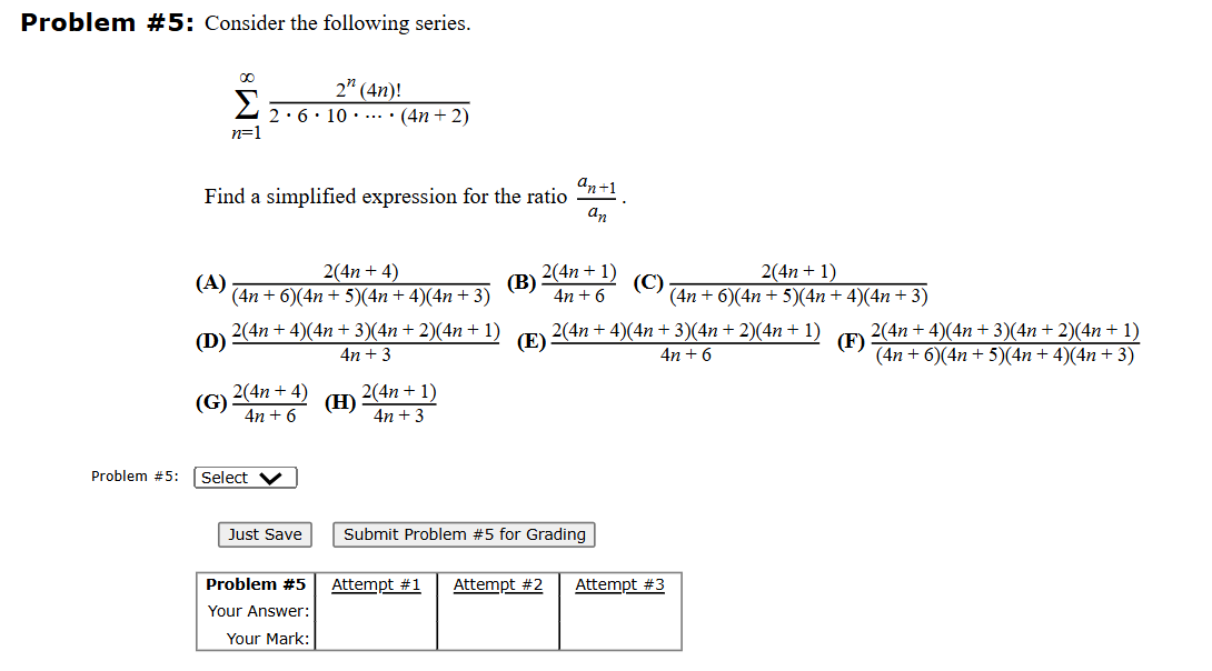 Solved Problem #5: Consider the following | Chegg.com