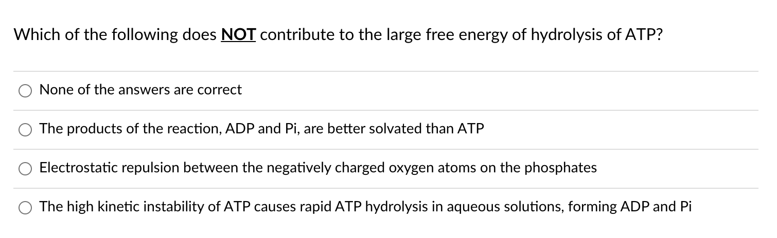 Solved Which of the following does NOT contribute to the | Chegg.com