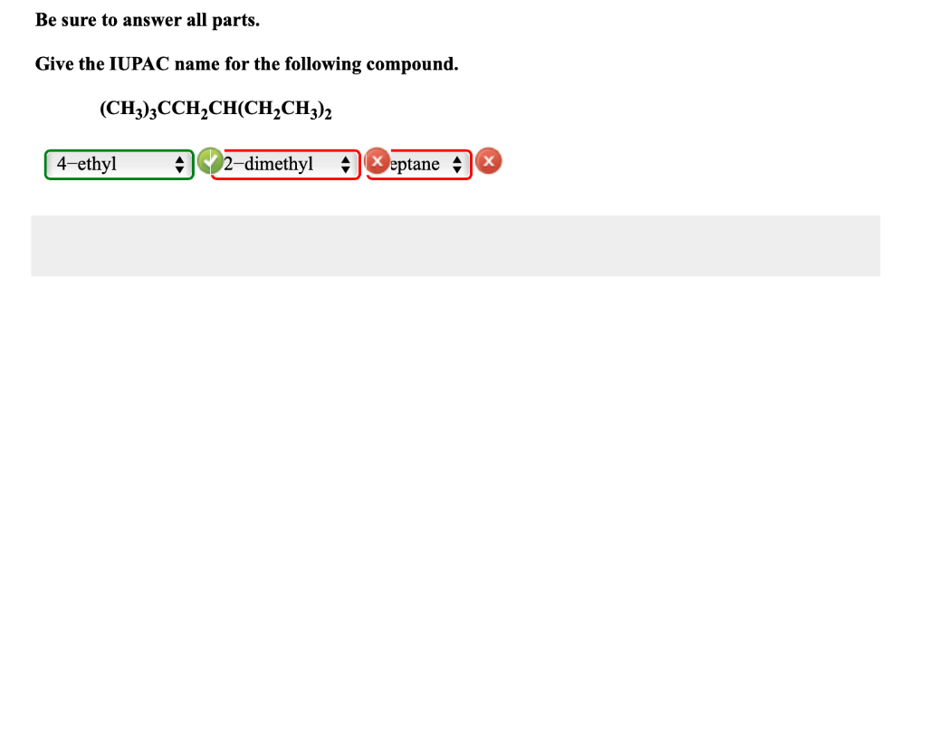 Solved Be sure to answer all parts. Give the IUPAC name for | Chegg.com