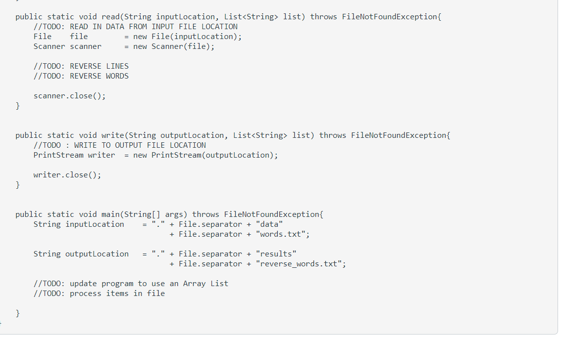 Solved Instructions: Write a program to reverse the order of | Chegg.com
