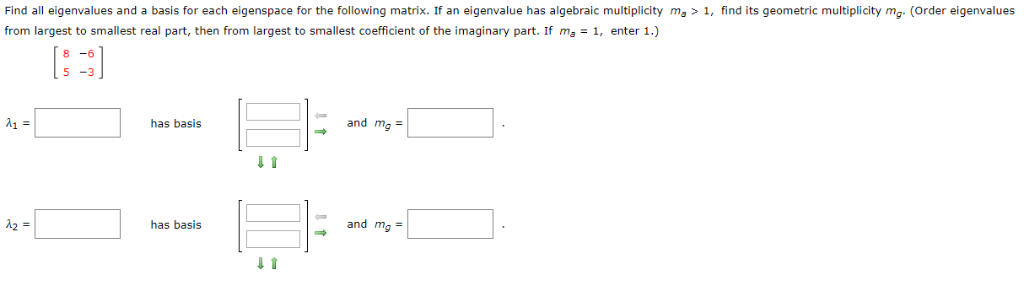 Solved Find all eigenvalues and a basis for each eigenspace | Chegg.com