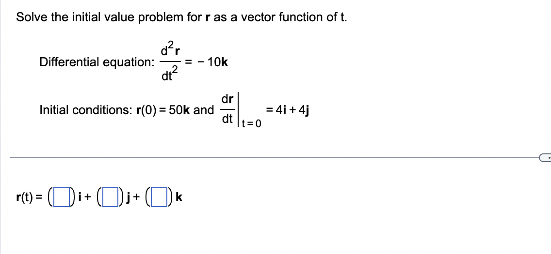 Solved Solve the initial value problem for \\( \\mathbf{r} | Chegg.com