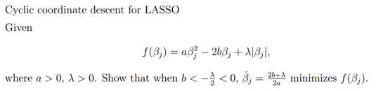 Solved Cyclic Coordinate Descent For 6820