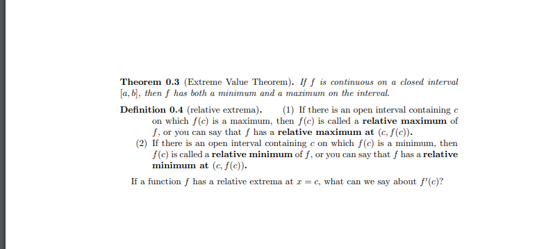 Solved CH. 4.1: EXTREMA ON AN INTERVAL HW: 11 - 14, 25 - 30 | Chegg.com