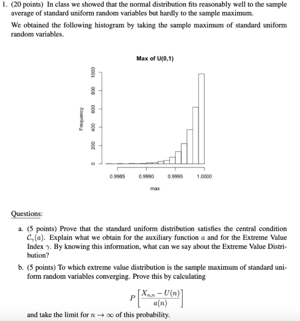 Solved 1. (20 points) In class we showed that the normal | Chegg.com