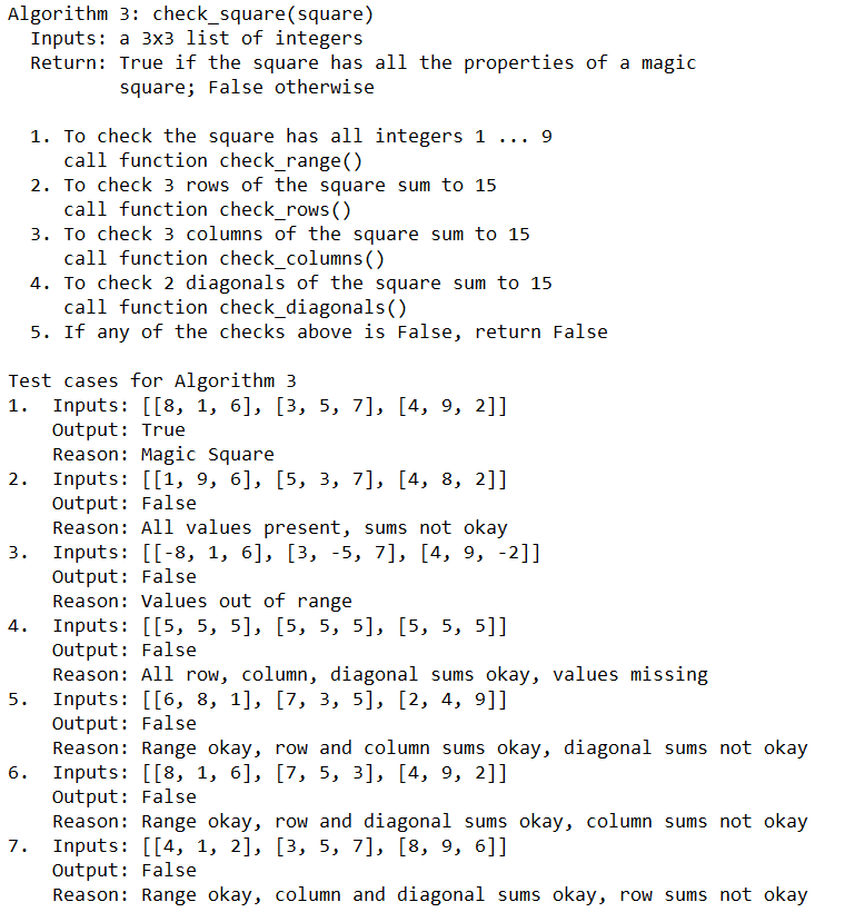 Solved Background A Magic Square is an arrangement of | Chegg.com