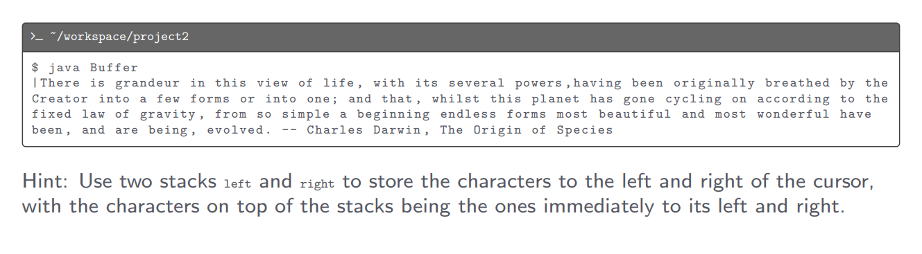 Solved Exercise 4. (Text Editor Buffer) Implement a data | Chegg.com