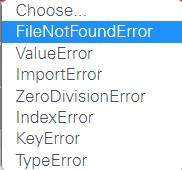 Solved [14.3] Match the following exceptions to the correct | Chegg.com