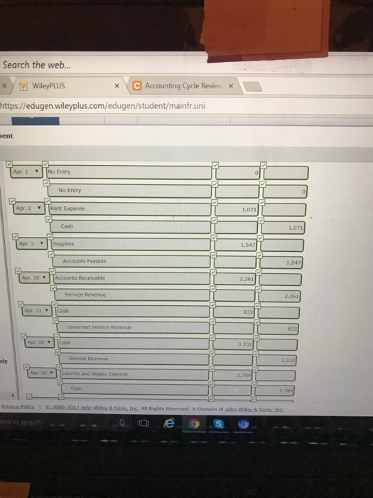 Solved CALCULATOR FURLL SCHEEN Accounting Cycle Review | Chegg.com