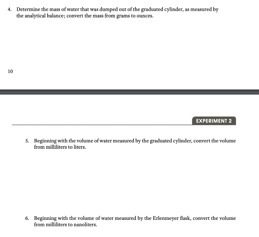 Solved 4. Determine the mass of water that was dumped out of | Chegg.com