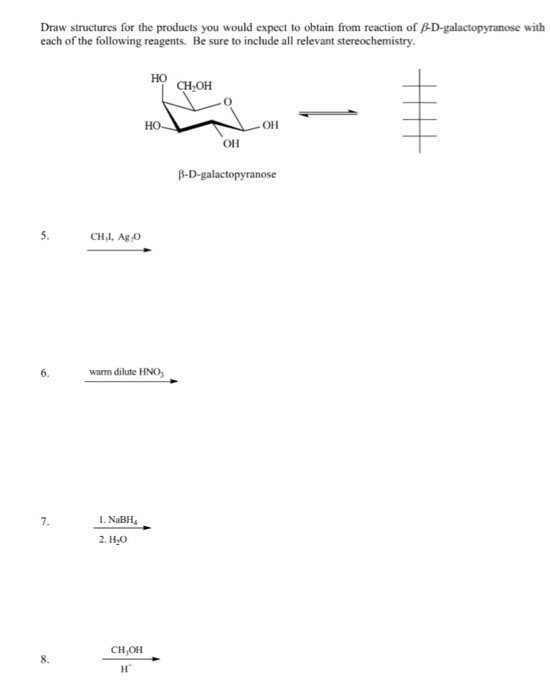 Solved Draw Structures For The Products You Would Expect To