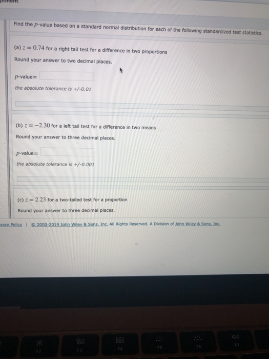 Solved Find the p-value based on a standard normal | Chegg.com