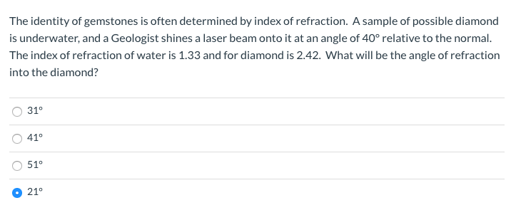 Solved The identity of gemstones is often determined by | Chegg.com