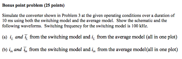 Bonus point problem (25 points) Simulate the | Chegg.com