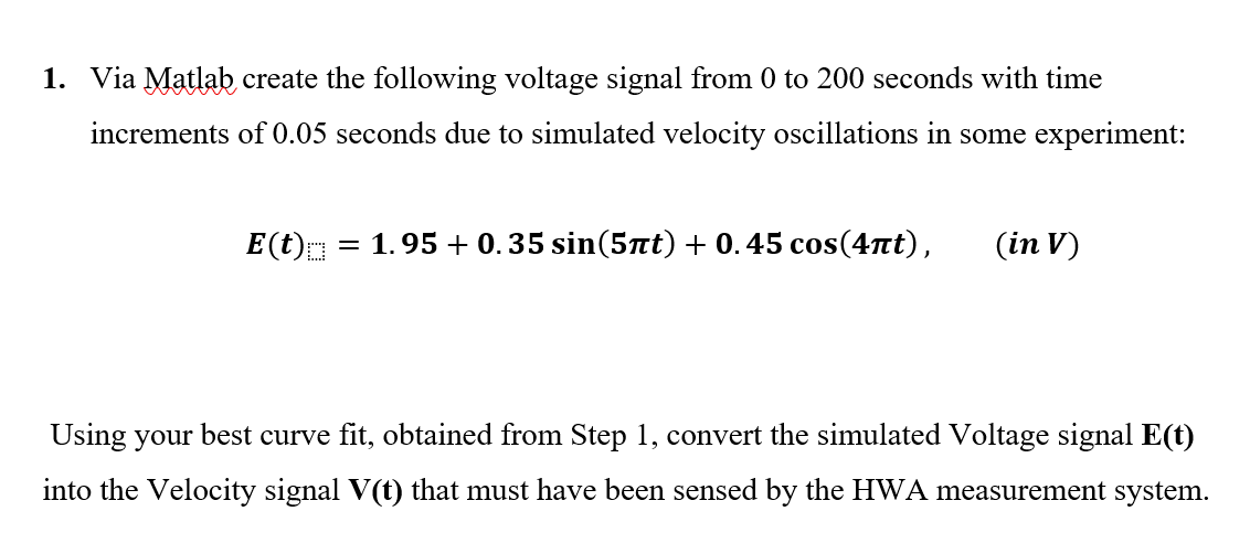 Solved Perform A Polynomial Curve Fit To The Data Using 