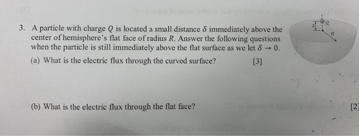 Solved 3. A particle with charge Q is located a small | Chegg.com
