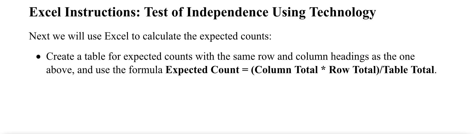 Solved Unit 11 Assignment Test Of Independence Using 7625