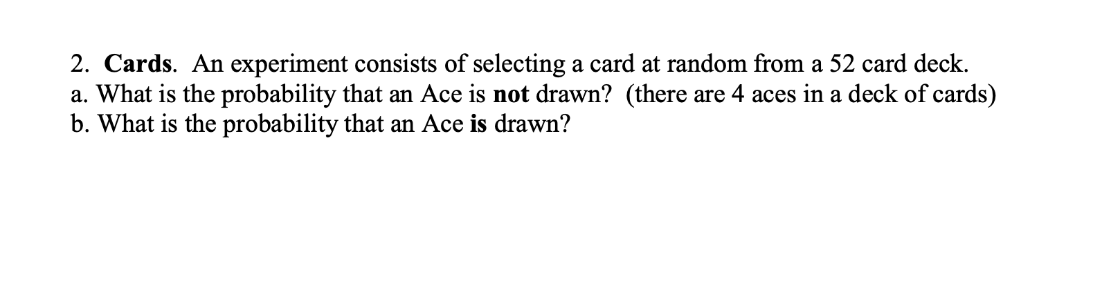 Solved 2. Cards. An experiment consists of selecting a card | Chegg.com