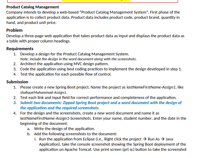 Solved Product Catalog Management Company intends to develop | Chegg.com