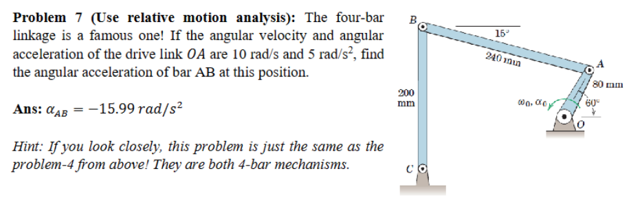 Solved Problem 7 Use Relative Motion Analysis The