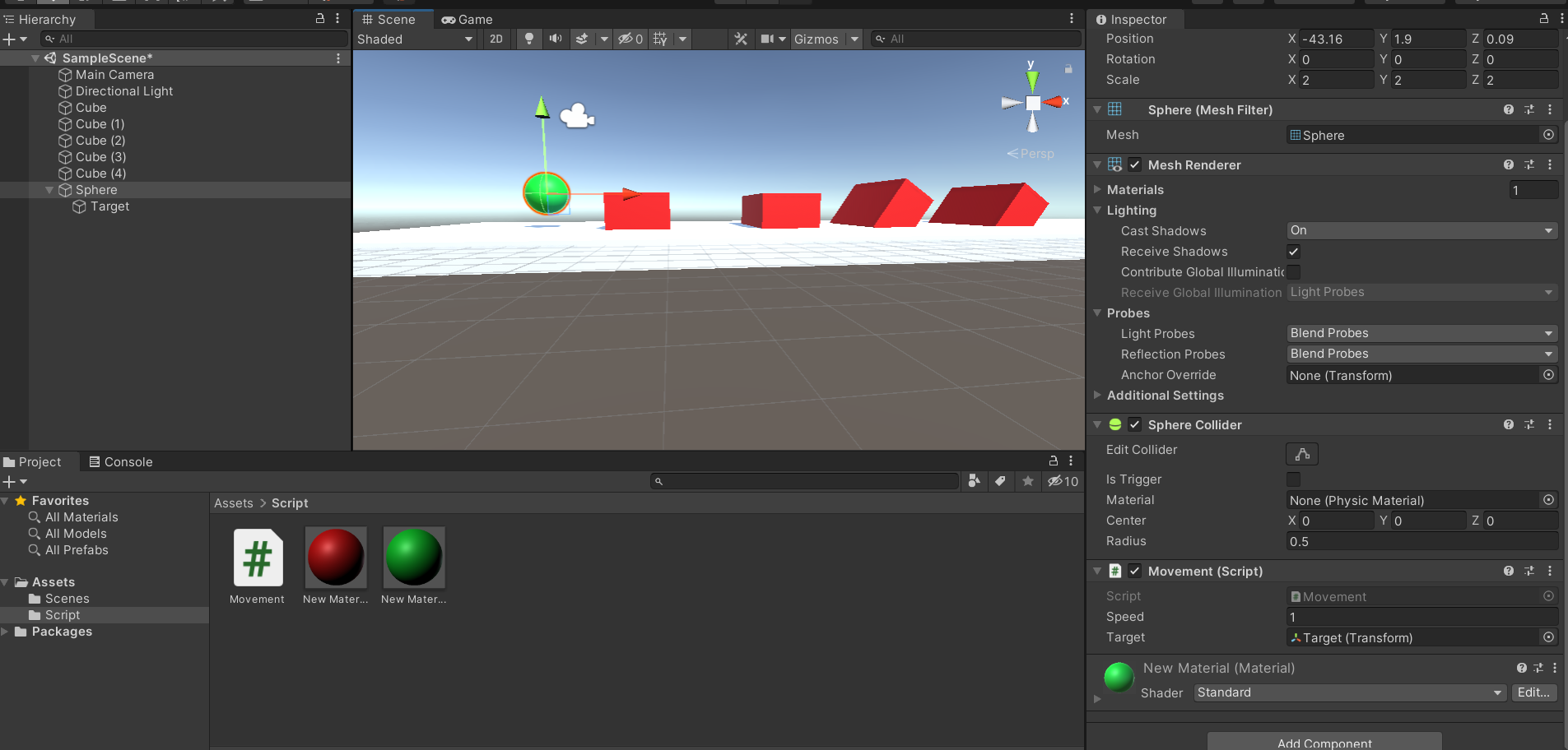 Working in Unity with C# Raytracing Edit the | Chegg.com