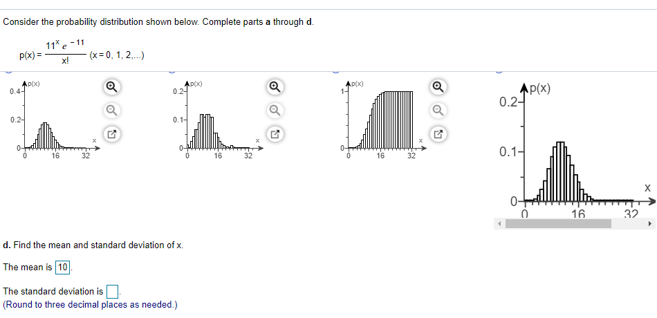 Solved Consider the probability distribution shown below. | Chegg.com