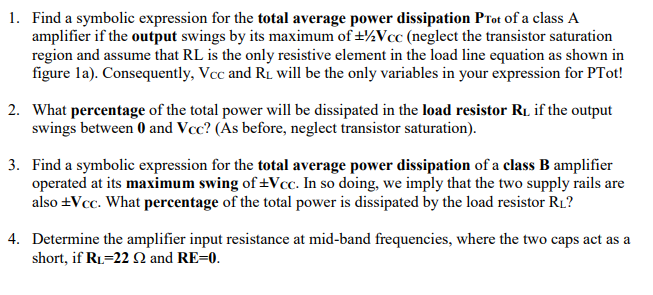 Solved Ic Class A Amplifier 'c Class B Amplifier Load Line | Chegg.com