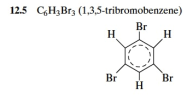 Solved 12.5 C6H3Br3(1,3,5-tribromobenzene) | Chegg.com