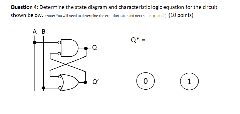 Solved Question 4: Determine the state diagram and | Chegg.com