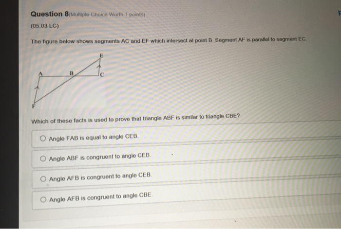 Solved Question 8(Multiple Choice Worth 1 points) (05.03 LC) | Chegg.com