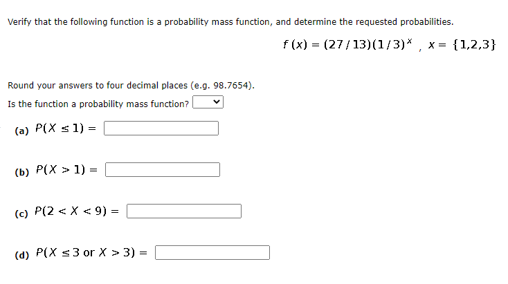 Solved Verify that the following function is a probability | Chegg.com